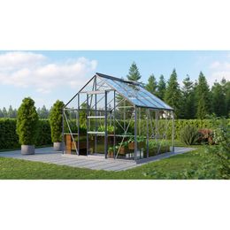Vitavia Gew&auml;chshaus 'Meridian 1 6700' 254,4 x 254,4 cm mit 3 mm Sicherheitsglas aluminiumfarben