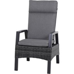siena GARDEN Gartensessel 'Taranto' Aluminium blau/grau 61 x 109 x 74 cm