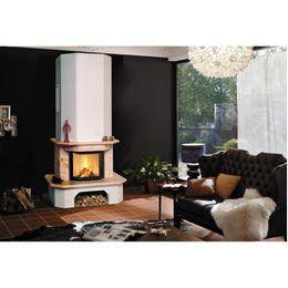Hark Kaminofen 'Aspen I' Marmor/Schamotte wei&szlig;/beige 8 kW