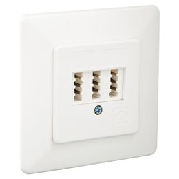 Schwaiger Telefonanschlussdose NFF TAE 6(4) Kunststoff wei&szlig;