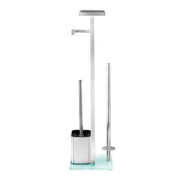 Wenko Stand WC-Garnitur 'Debar' chromfarben mit Ablage