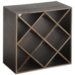 Kesper Weinflaschenregal Kiefernholz braun 50 x 25 x 50 cm