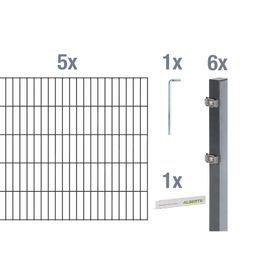 Alberts Doppelstabmatten-Set anthrazit 100 x 1000 cm