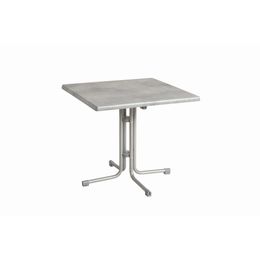 Acamp Gartentisch 'Piazza' klappbar Stahl/Holz steinfarben 70 x 72 x 70 cm