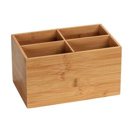 Wenko Ablagebox 'Terra' Bambus 4 F&auml;cher 22 x 14 x 12 cm