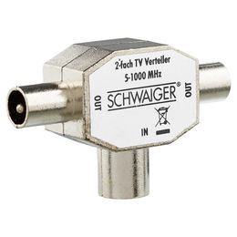 Schwaiger IEC-Aufsteckverteiler 2-fach TV "Antenna" Professional