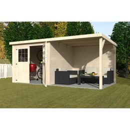 d&eacute;cor et jardin d&eacute;cor et jardin Gartenhaus 'Paradis Contact' Fichtenholz naturbelassen 477 x 202 x 256 cm