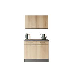 respekta Sideboardset 'Oliver' eichefarben mit Oberschr&auml;nken 100 cm
