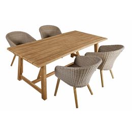 Garden Pleasure Gartenm&ouml;belset 'Oakland' f&uuml;r 4 Personen Akazienholz