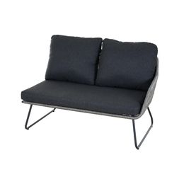 siena GARDEN Loungebank 'Kansas' Armlehne links matt anthrazit/grau 127 x 75 x 75 cm