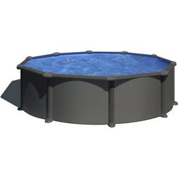GRE Stahlwandpool-Set 'Anthracite' &Oslash; 350 &times; 132 cm