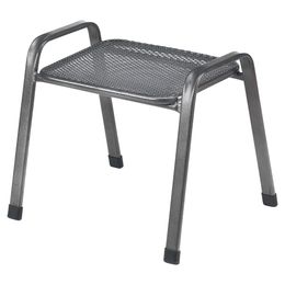 Greemotion Gartenhocker 'Toulouse' stapelbar Stahl grau 58 x 48 x 52 cm