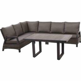 siena GARDEN Loungem&ouml;belset 'Taranto' Aluminium dunkelgrau 5-teilig