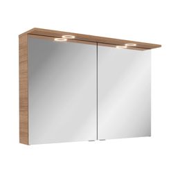 Fackelmann Spiegelschrank 'Vita' Eichefarben Braun 100,2 x 69,6 x 26,5 cm