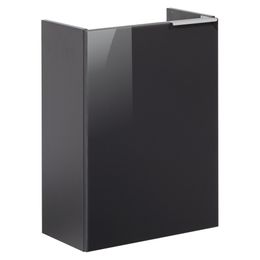 Fackelmann Waschbeckenunterschrank 'SBC' anthrazit gl&auml;nzend 44 x 60 x 24,4 cm links