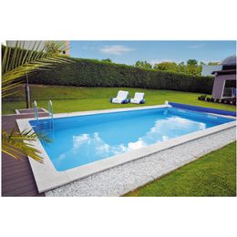 mediPOOL Styroporbecken-Set blau rechteckig 700 x 350 x 150 cm