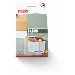 Tesa Aufbewahrungsbox 'Baboo' klein mattwei&szlig; 12,2 x 11 x 10,2 cm mit Bambusdeckel