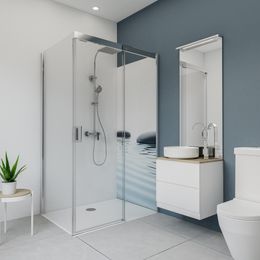 Breuer Duschr&uuml;ckwand Motiv Zen & Wasser 90 x 210 cm