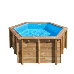 GRE Massivholzpool-Set 'Lili 2' &Oslash; 280 x 107 cm mit Sicherheitsleiter und Aqualoonfilter