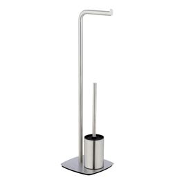 Wenko Stand WC-Garnitur 'Iria' 2-in-1 edelstahlfarben matt