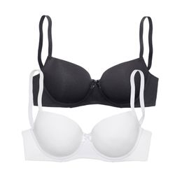 Petite Fleur By Lascana BH Damen Gr&ouml;&szlig;e 80 schwarz / wei&szlig;