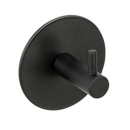 Sch&ouml;ner Wohnen Kollektion Sch&ouml;ner Wohnen Kollektion Wandhaken 'Meleto' Edelstahl schwarz matt &Oslash; 7 x 5 cm, Klebemontage