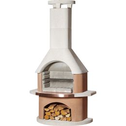 Buschbeck Grillkamin 'San Remo' wei&szlig;, terracotta 65 x 110 x 206 cm