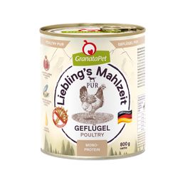 Granatapet Hundenassfutter 'Liebling's Mahlzeit Pur' Gefl&uuml;gel Adult 800 g