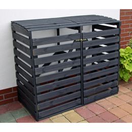 Promadino M&uuml;lltonnenbox anthrazit 130 x 111 x 63 cm