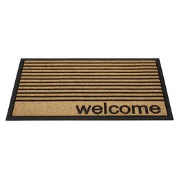 Astra Fu&szlig;matte 'Border Graphic' ca. 45 x 75 cm Welcome Streifen natur