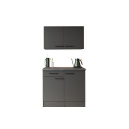 respekta Buffetschrankset 'Oliver' mattgrau 100 cm