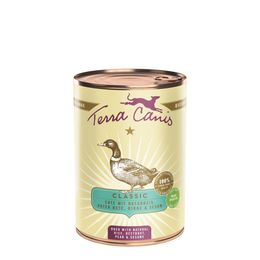 Terra Canis Hundenassfutter 'Classic' Ente mit Naturreis, Rote Bete, Birne & Sesam 400 g