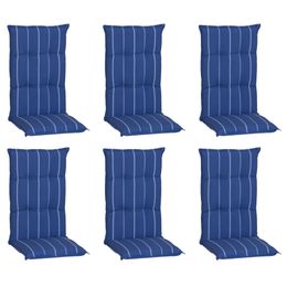 Beo Hochlehner-Auflagenset 'Tovarnik' blau 46 x 118 x 8 cm 6 St&uuml;ck