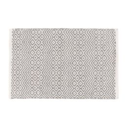 Wenko Badteppich 'Abai' hellgrau/wei&szlig; Polyester 50 x 80 cm