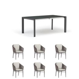 Acamp Gartenm&ouml;belset 'Manhattan' f&uuml;r 6 Personen Aluminium