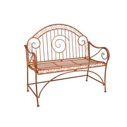 Garden Pleasure Gartenbank 'Cameroon' 2-Sitzer Stahl braun 112 x 101 x 53 cm