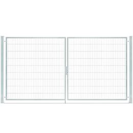 deutsche zauntechnik Doppelfl&uuml;geltor 'Vario Compact' Zink 360 x 180 cm