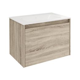 Fackelmann Waschbecken mit Unterschrank 'Compact Line' braun 71 x 51,5 x 46,5 cm