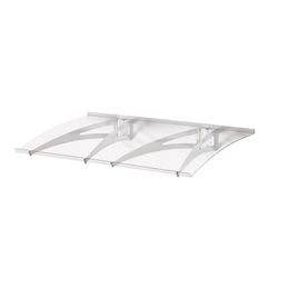 SUPERROOF Vordach Mary 1200 pulverbeschichtet silbergrau 120 x 70 cm