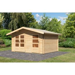 Karibu Mittelwandhaus 'Vagor 1' naturbelassen 526 x 273 x 390 cm
