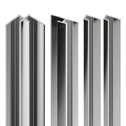 Schulte Profil-Set f&uuml;r Duschr&uuml;ckwande 'DecoDesign' Chromoptik, 4-teilig