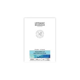 Lefranc & Bourgeois Studio Aquarellmalblock A5 wei&szlig; 200 g/m&sup2;, 12 Blatt
