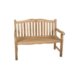 Garden Pleasure Gartenbank 'Romang' 2-Sitzer Teakholz braun 120 x 92 x 63 cm