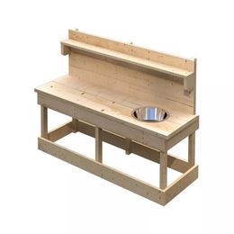 Karibu Kinderspielk&uuml;che 'Tony' Fichtenholz naturbelassen 119,5 x 44 x 79 cm