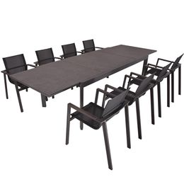 Garden Pleasure Gartenm&ouml;belset 'Nerea' f&uuml;r 8 Personen Aluminium