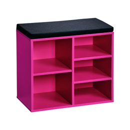 Kesper Schuhschrank pink mit Sitzkissen 51,5 x 48 x 29,5 cm