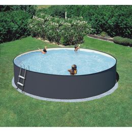 mediPOOL Aufstellpool-Set 'Anthrazit 1' wei&szlig;/anthrazit &Oslash; 300 x 120 cm