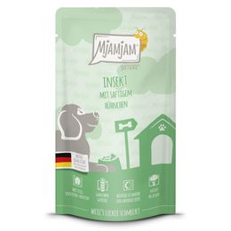 MjAMjAM Hundenassfutter 'Quetschie' Insekt mit Huhn Adult 125 g