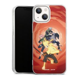 DeinDesign iPhone 13 Mini Handy Slim Case Silikon Handyh&uuml;lle transparent H&uuml;lle extra d&uuml;nn Naruto Shippuden Sasuke Sakura Silikon Slim Case