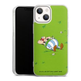 DeinDesign iPhone 13 Mini Handy Slim Case Silikon Handyh&uuml;lle transparent H&uuml;lle extra d&uuml;nn Asterix Official Licensed Product Obelix Silikon Slim Case